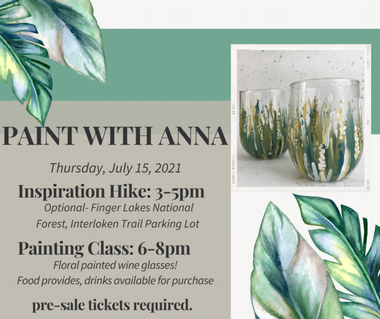 Paint with Anna at Bagley's Poplar Ridge Vineyards - Seneca Lake Wine Trail