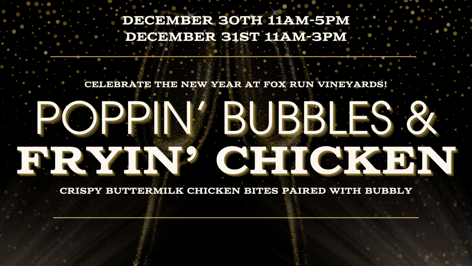 Poppin' Bubbles & Fryin' Chicken at Fox Run Vineyards - Seneca Lake ...